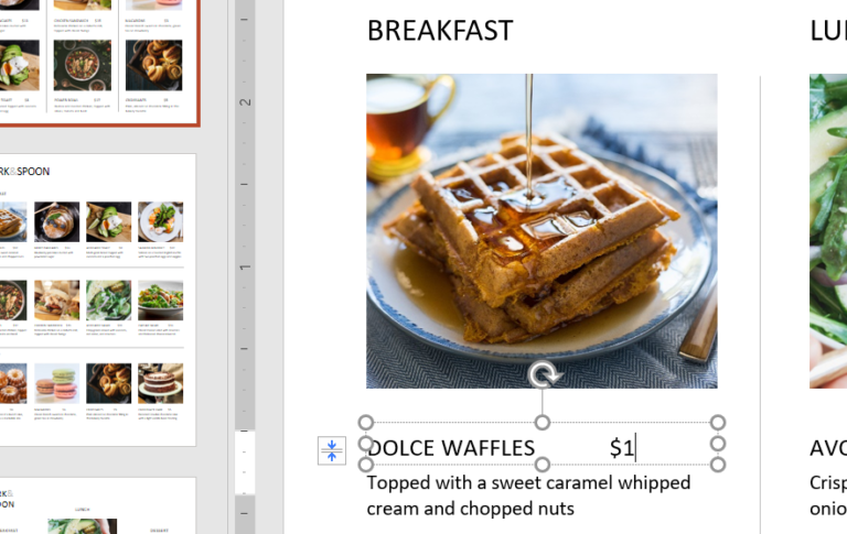 4 Steps to Create a Restaurant Menu in PowerPoint
